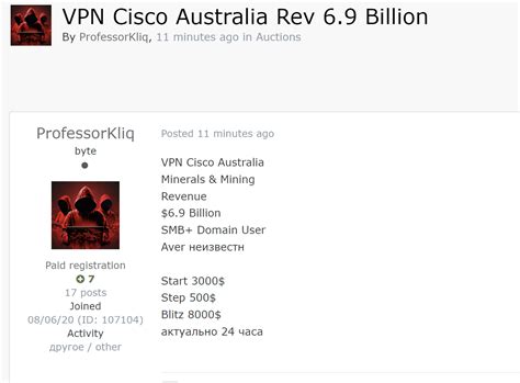 A Threat Actor Is Allegedly Selling Vpn Access To An Unidentified