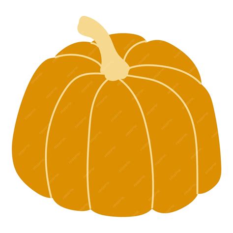 Premium Vector Orange Pumpkin Vector Illustration Autumn Halloween