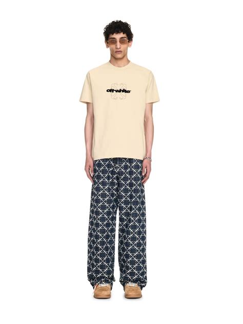 Beige Flock Arrow Slim Ss Tee In Neutrals Off White™ Official Us