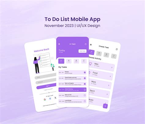 To Do List App Ui Ux App Design Behance