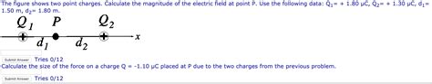 Solved The Figure Shows Two Point Charges Calculate The