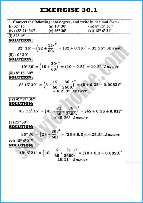 Solved Exercise 303 Introduction To Trigonometry Mathematics 10th