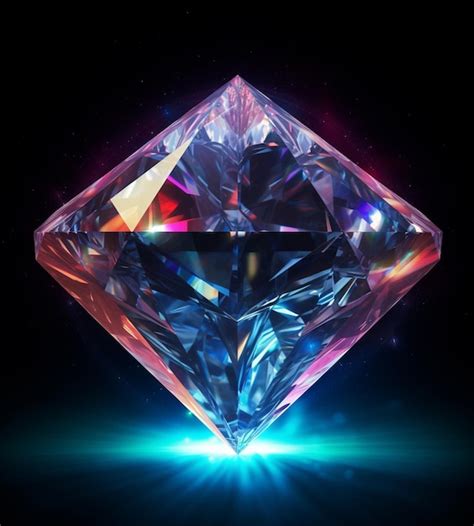 Premium Ai Image Bright Shining Diamond Crystal Structure