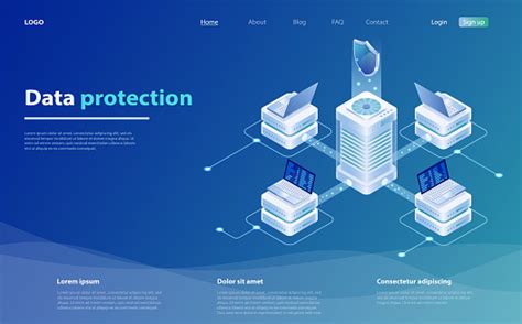 랩톱과 쉴드가 있는 데이터 보호 벡터 일러스트레이션 안전 및 기밀 데이터 보호 등측투영법에 대한 스톡 벡터 아트 및 기타 이미지