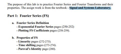 Solved The Purpose Of This Lab Is To Practice Fourier Series