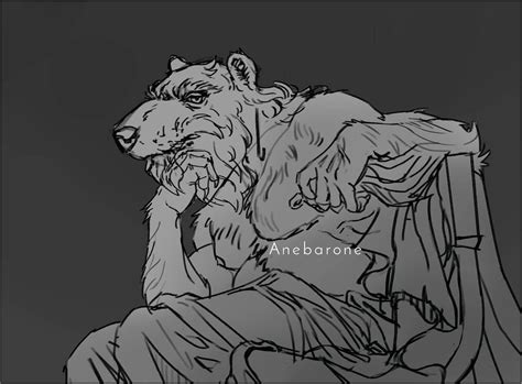 Old Anthro Bear Art Anebarone Illustration