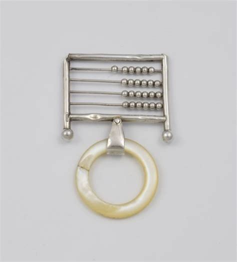 Unusual Antique Novelty Silver Abacus Teething Ring