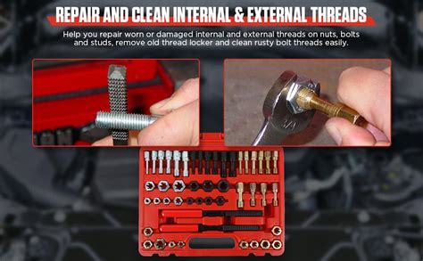Amazon.com: Thread Chaser Set 48PCS Thread Repair Tool Kit UNC/UNF/Metric Thread Chaser ...