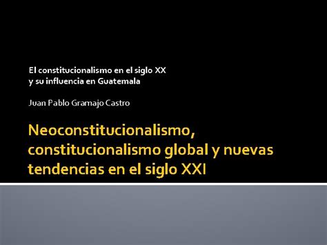 El Constitucionalismo En El Siglo Xx Y Su