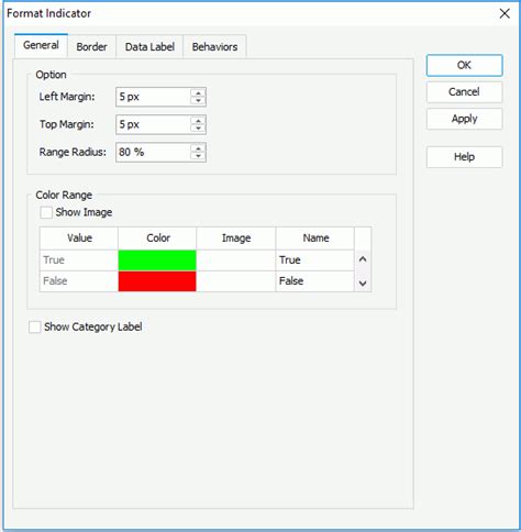Format Indicator Dialog For Library Component Logi Analytics