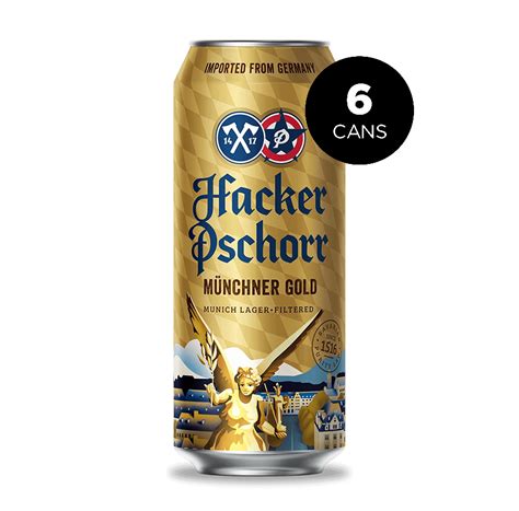 Hacker Pschorr Munich Gold Lager 24 X Can 500 Ml The Beer Store