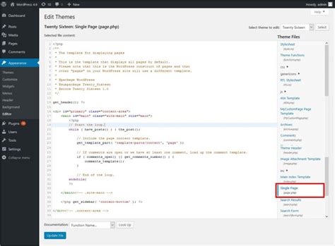 how to create wordpress page template tutorial for beginners