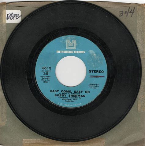 Bobby Sherman Easy Come Easy Go Bw July Seventeen Cds