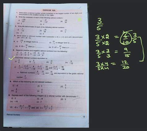 Separate Positive And Negative Rational Numbers From The Following Fra