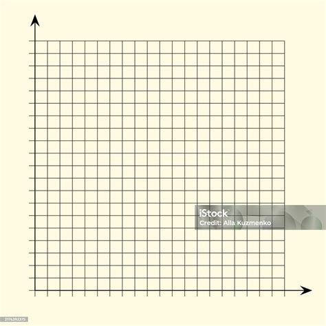 Grid Paper Mathematical Graph Cartesian Coordinate System With Xaxis