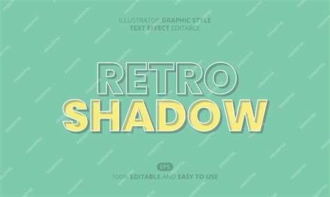 Premium Vector Shadow Text Effect Eps Editable Template