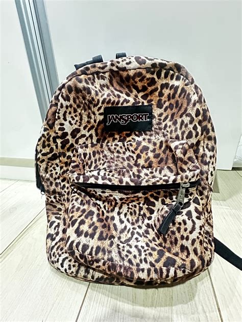 Leopard Print Jansport Backpack Womens Fashion Bags And Wallets