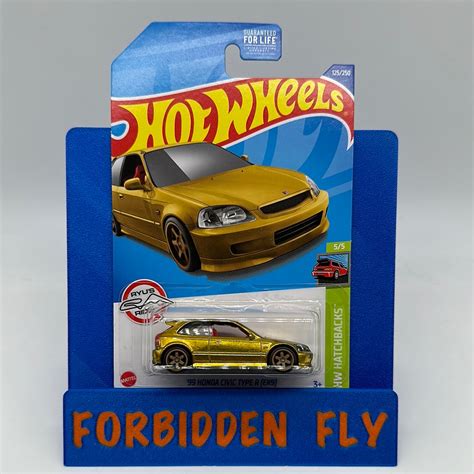 Hot Wheels 2022 F Case Super Treasure Hunt Gold ‘99 Honda Civic Type