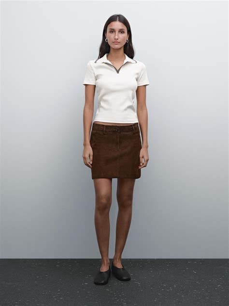 Short Sleeve Knit Polo Shirt With Contrast Ribbed Trims · Cream · T