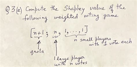 Solved Q 3 A ﻿compute The Shapley Value Of The Following