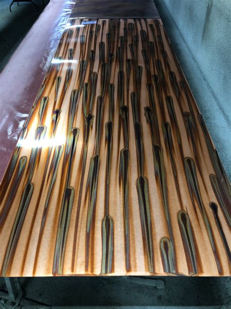 Heavy Gauge Patina Sheet Copper In Stellar Etsy