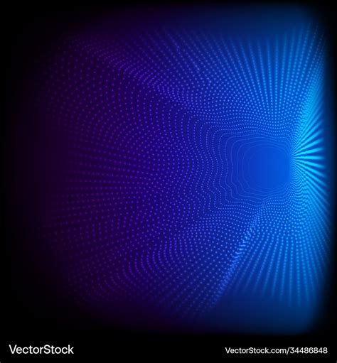 Abstract Dynamic Dots Wave 3d Pattern Particles Vector Image
