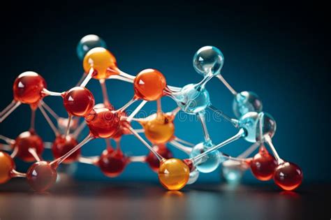 Colorful Realistic Model Of Molecule Scientific Image Of Cell