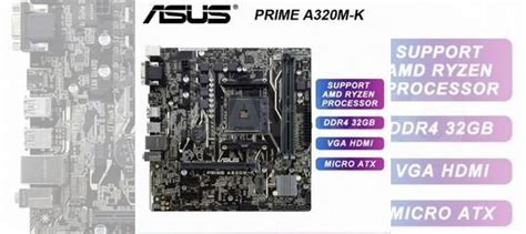 Материнская плата asus prime a320m k am4 купить в Москве с доставкой ...