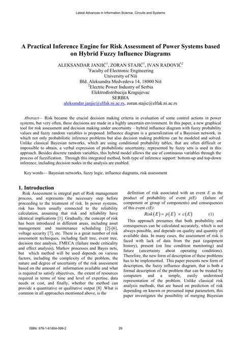pdf a practical inference engine for risk assessment of power systems