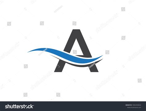 Water Wave Logo Vector Swoosh Letter Stock Vector Royalty Free