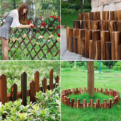 Solid Wood Fencing Diy Tree Potted Plant Outdoor G Vicedeal