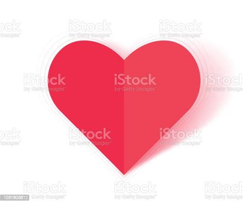 빨간 종이 발렌타인 데이 또는 다른 사랑 초대 카드 스톡 일러스트에 대한 사랑의 마음을 잘라 종이 접기 심장 벡터 Lgbt