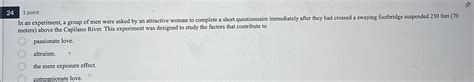 Solved 241 ﻿pointin An Experiment A Group Of Men Were Asked
