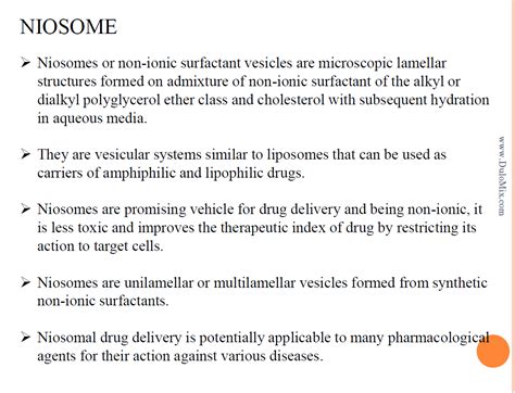 Niosome Overview Pdf Ppt Download Now Dulomix