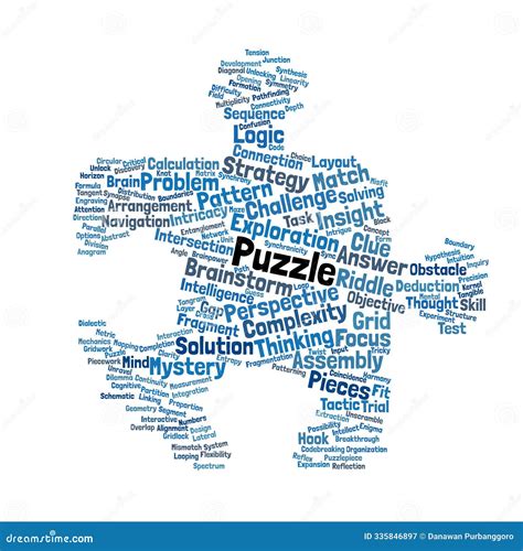 Puzzle Word Cloud Stock Image Image Of Circle Diagram