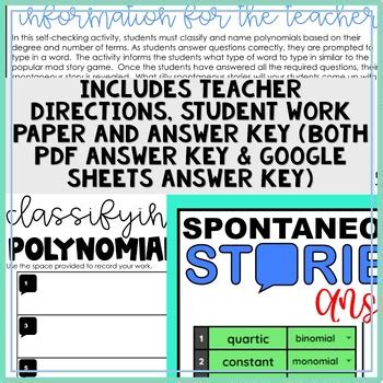 Classifying Polynomials By Degree Number Of Terms Digital Activity