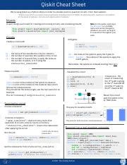 Qiskit Cheat Sheet Pdf Qiskit Cheat Sheet We Re Using Qiskit As A