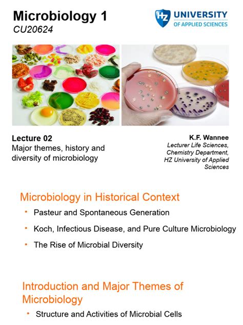 Lecture 02 Major Themes History And Diversity Of Microbiology Pdf