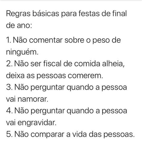 Meme Regras Básicas Para Festas De Final De Ano Em Imagem Para Download