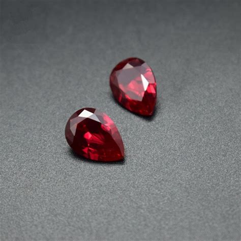 Ruby Pear Shaped Faceted Gemstone Teardrop Cut Ruby Gem Etsy