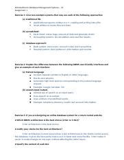 DBMS Assignment 1 Solution Docx Introduction To Database Management
