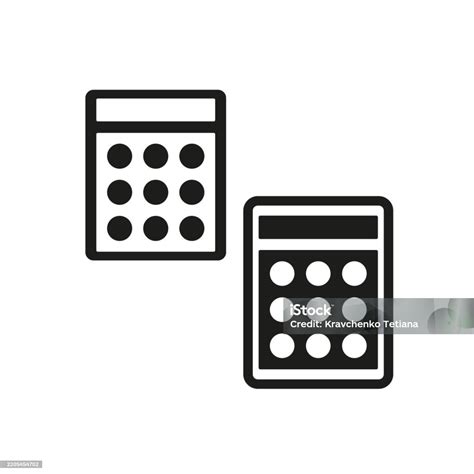 Calculator Icon Number Pad Symbol Arithmetic Tool Illustration Vector Math Sign Stock