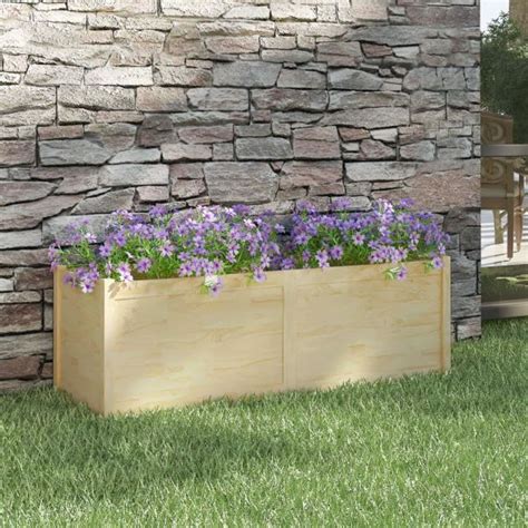 Vaso floreira de Jardim 150x50x50 cm Madeira de Pinho Maciça 810749