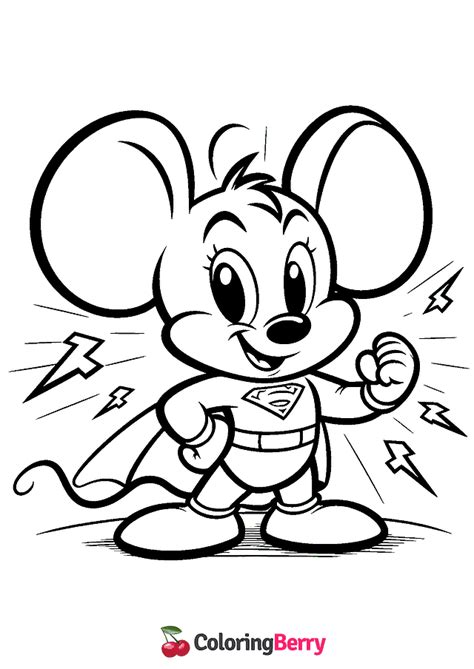 Mighty Mouse Coloring Page Free Pdf Printable