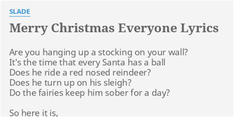 Merry Christmas Everyone Lyrics By Slade Are You Hanging Up