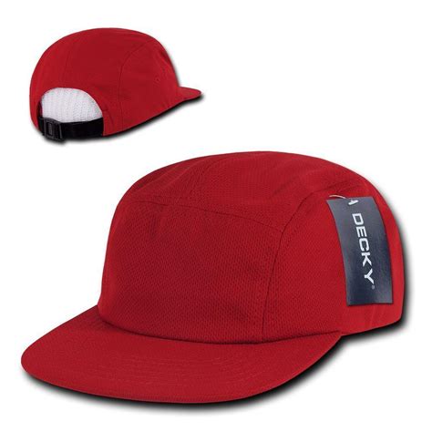Decky Retro Flat Bill Performance 5 Panel Mesh Racer Caps Hats Unisex