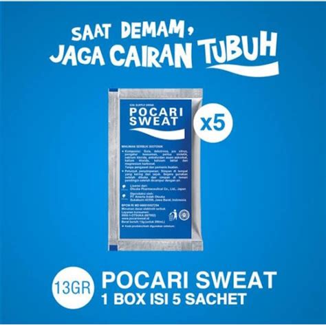 Jual Pocari Sweat Sachet 13 Gr 1 Box 5 Sachet Shopee Indonesia