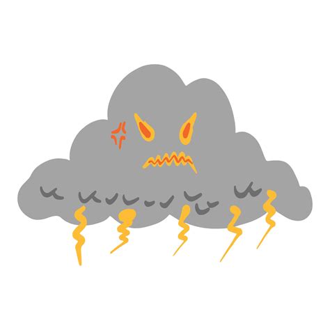Angry Lightnings Cloud Illustration Good For Graphic Design Resources