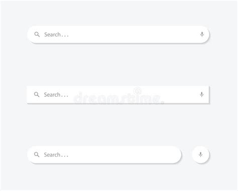 Modern Search Bar Element Illustration Set Of Website Searching Box