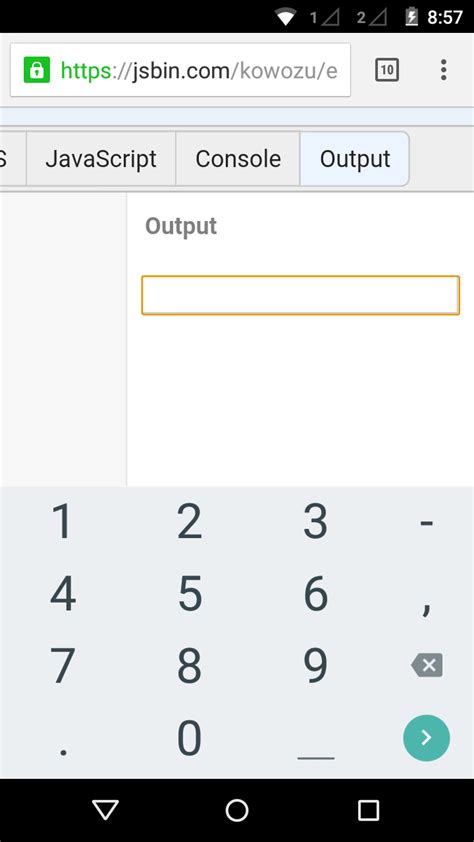 Javascript Html Input Type Show First Number And Optional Alphabetic Keyboard Stack Overflow